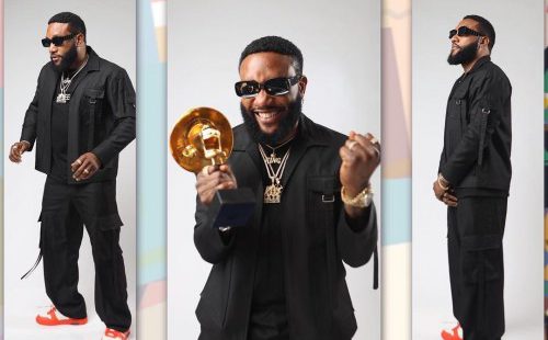 Watch Nigerian singer Kcee dedicate his Headies Award to wife and side ...